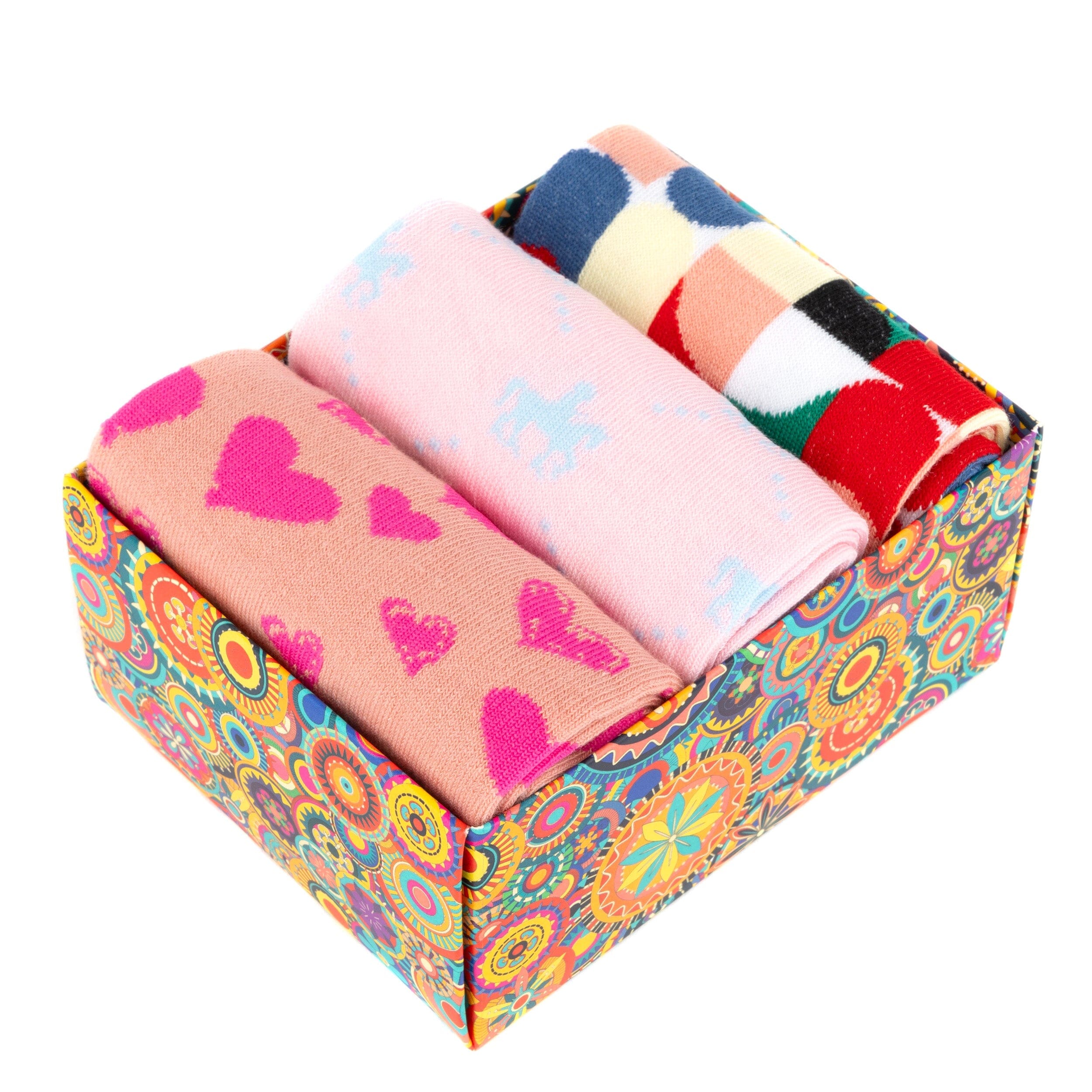 Socktopus Pink Mix Pastel | Womens Designer Ankle Socks | Embassy ...